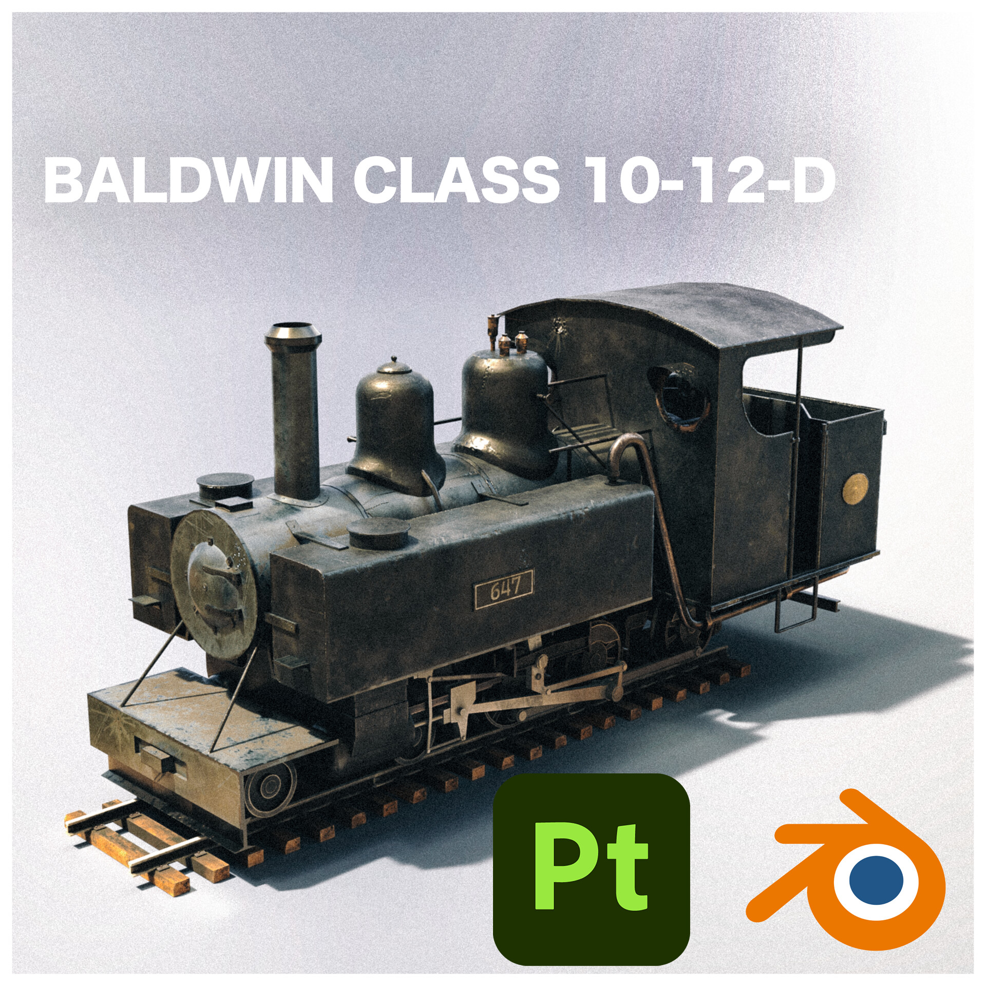 ArtStation - Baldwin Class 10-12-D Trench Locomotive