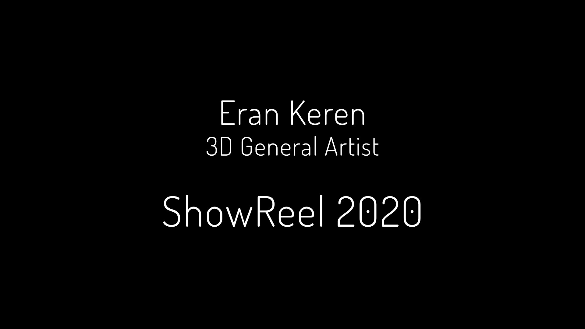 ArtStation - General 3D Showreel 2020
