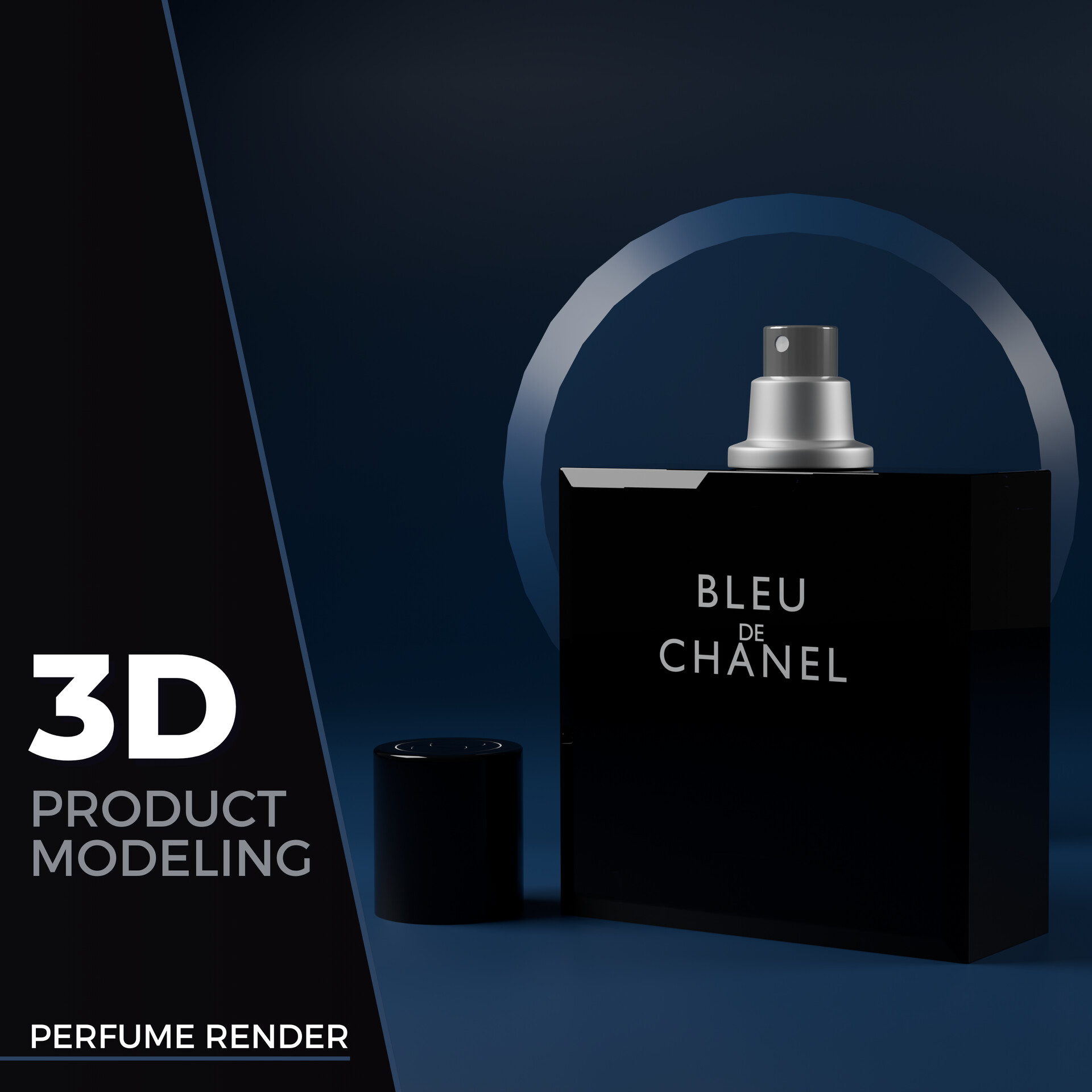ArtStation - Luxury Fragrance 3D Visualization – Chanel Bleu Edition.