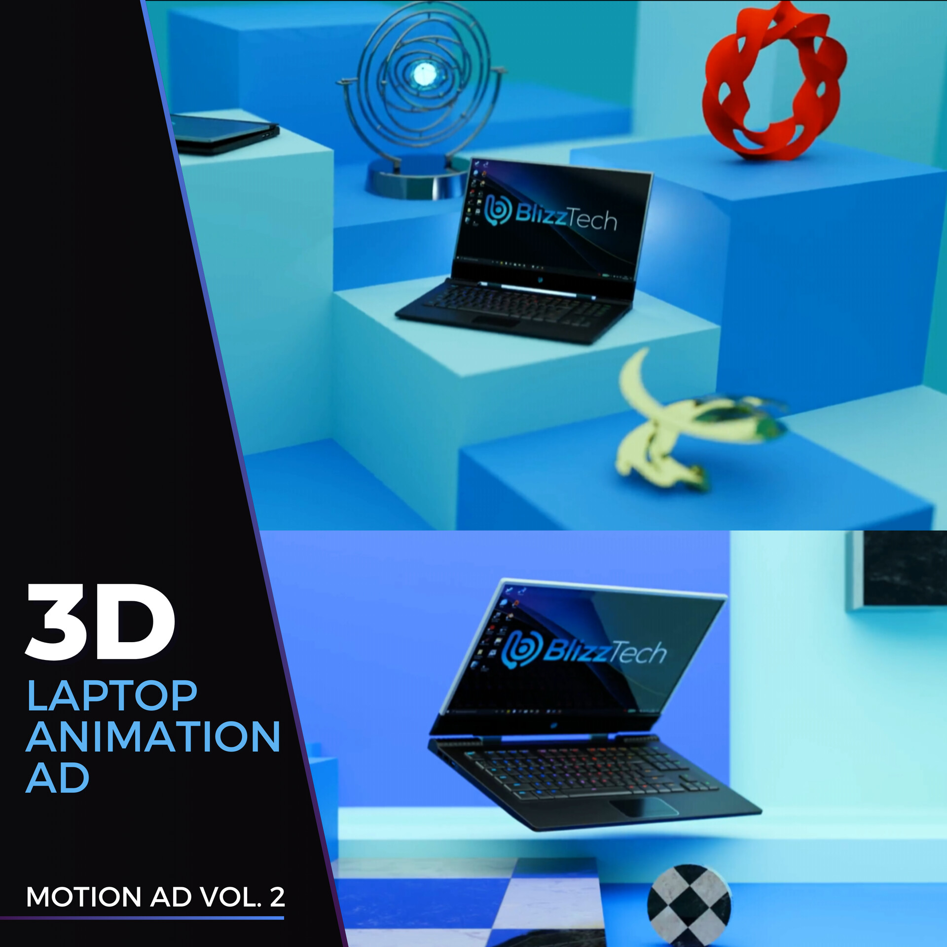ArtStation - Innovative Laptop Commercial | Immersive 3D Visuals