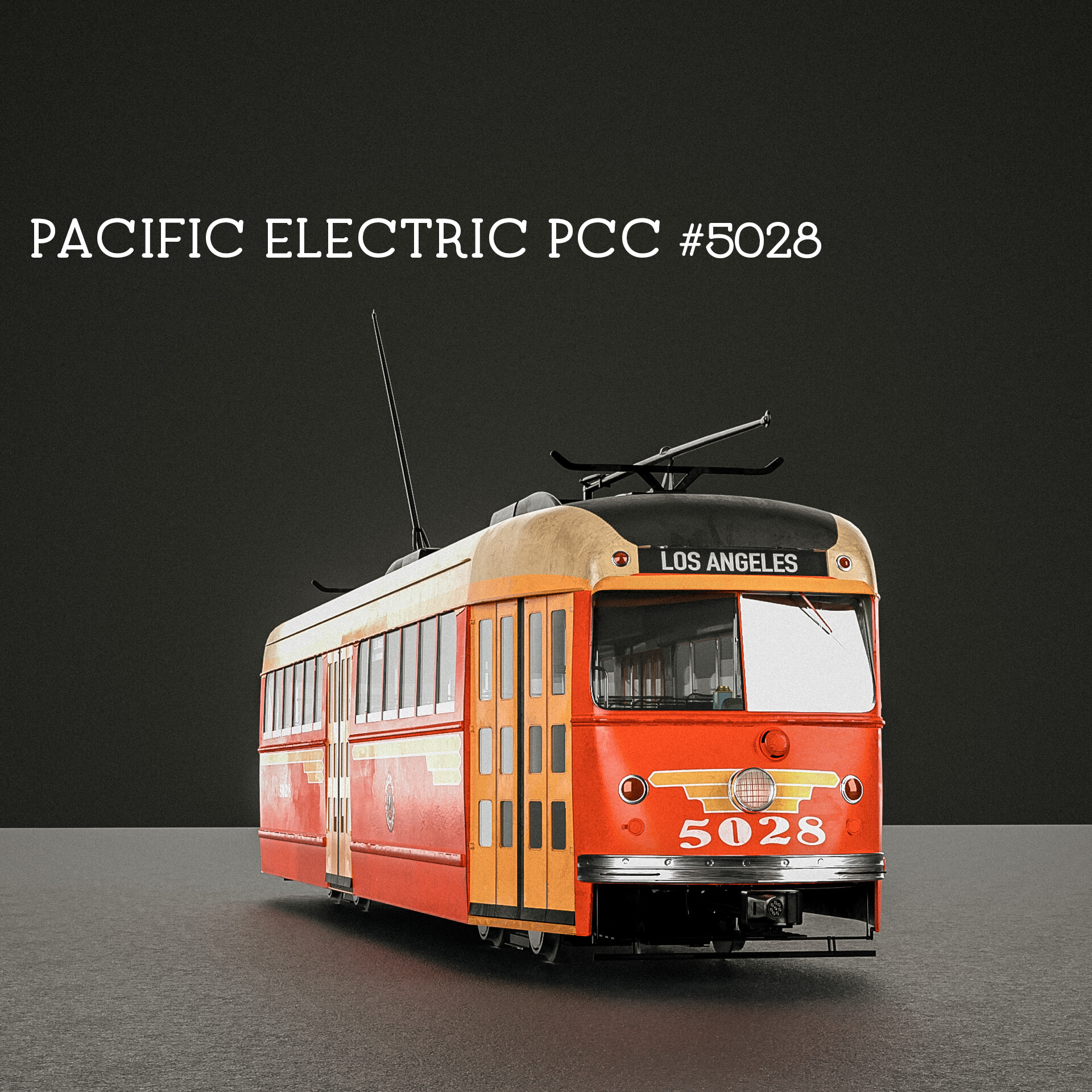 ArtStation - Pacific Electric PCC Streetcar #5028