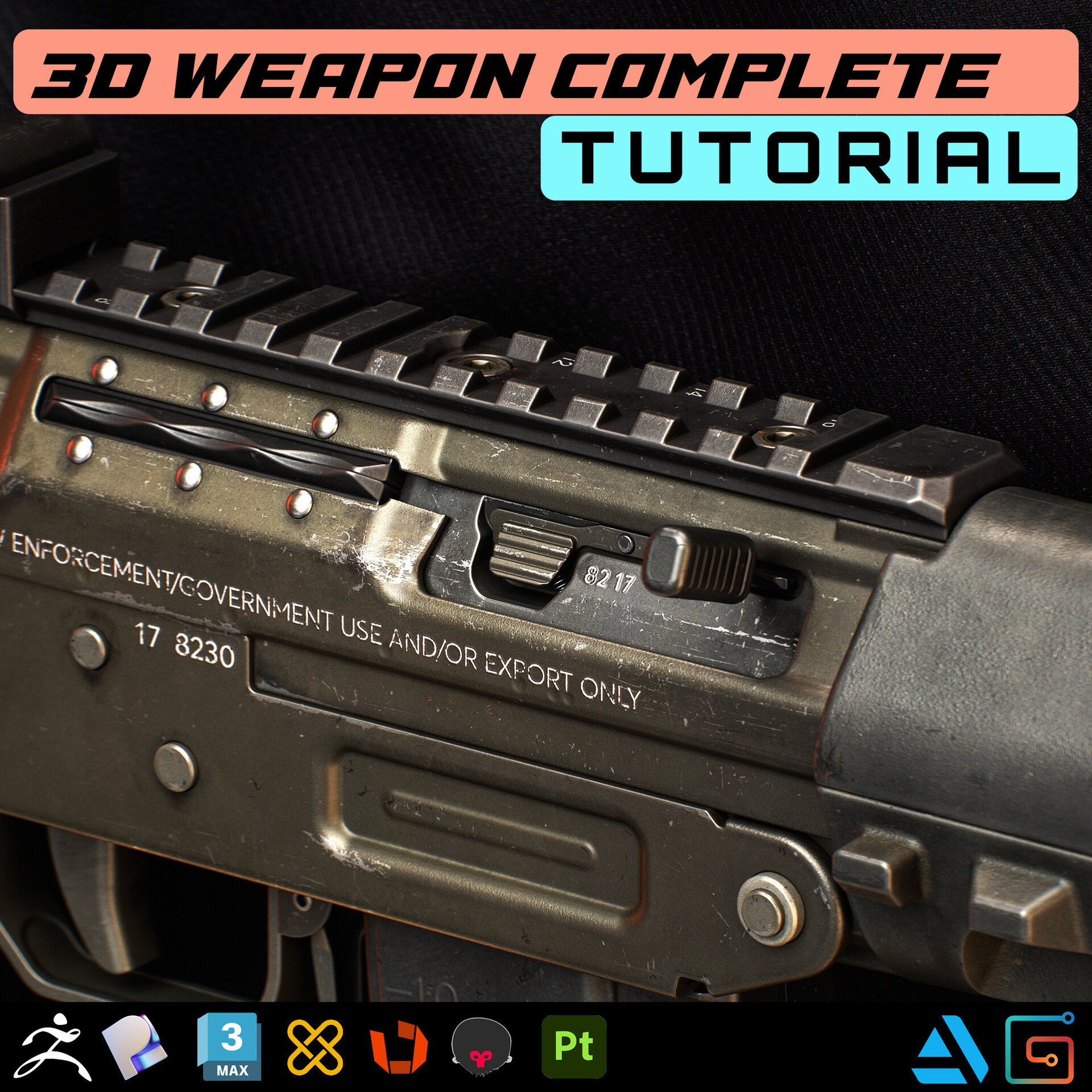 Promesh Studio - 3D Weapon Tutorial For Portfolio
