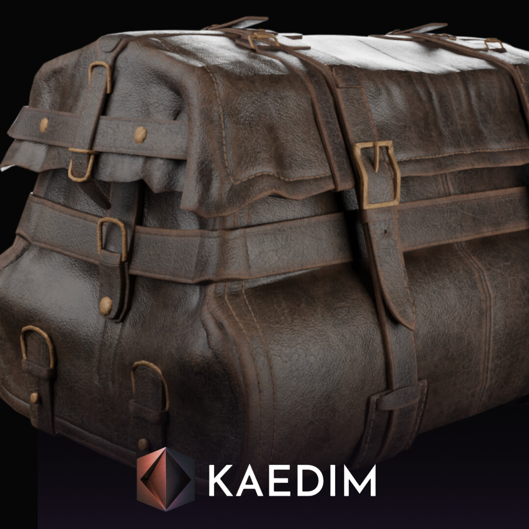 ArtStation - Vintage Satchel | 3D Realistic Game Asset | Kaedim