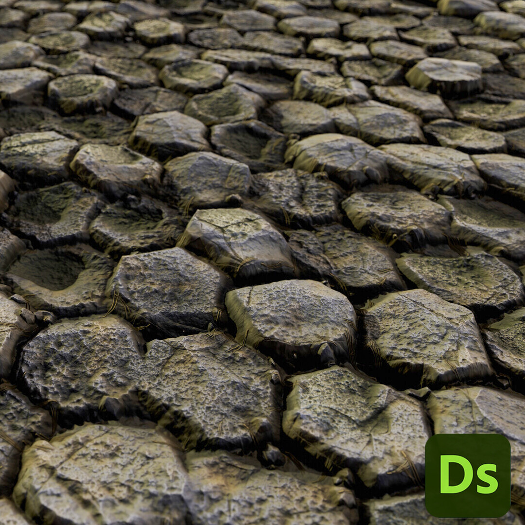 ArtStation - Columnar Basalt Material