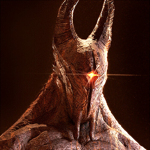 ArtStation - Demon cursed in stone statue