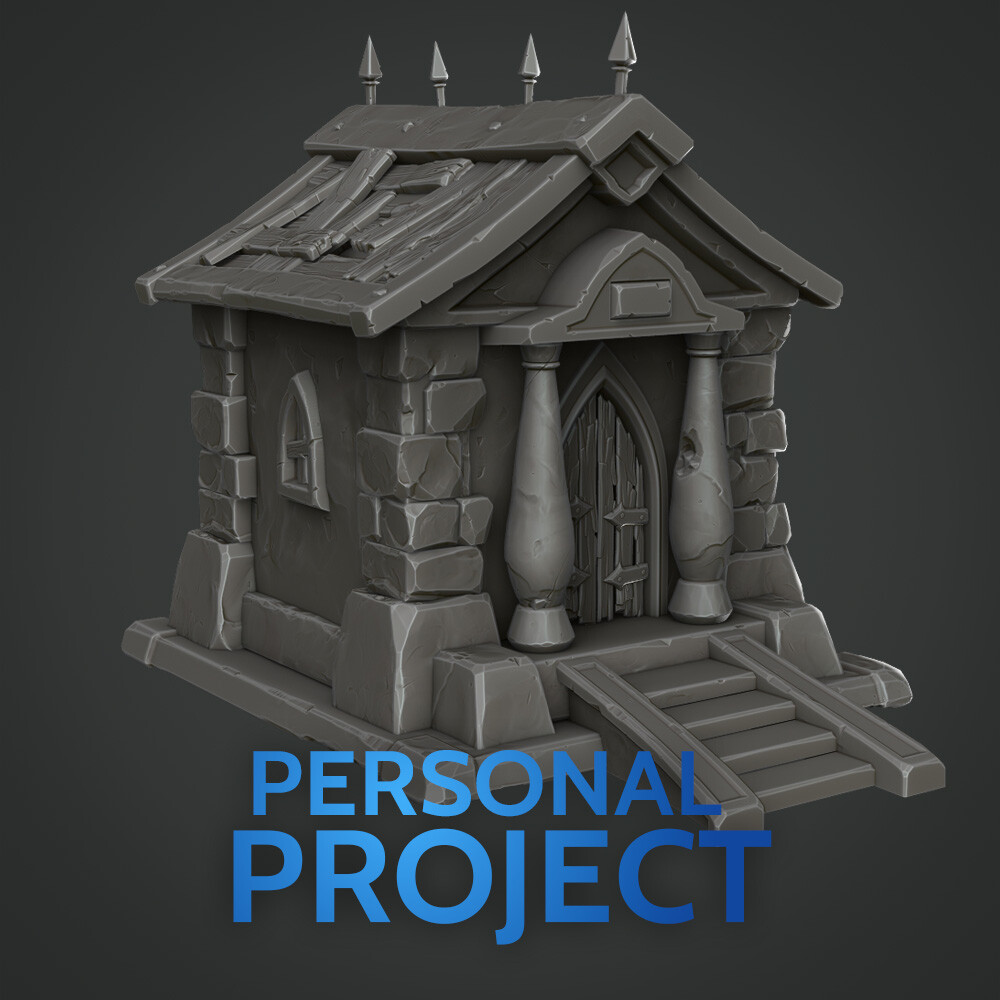 ArtStation - Stylized Crypt Sculpt