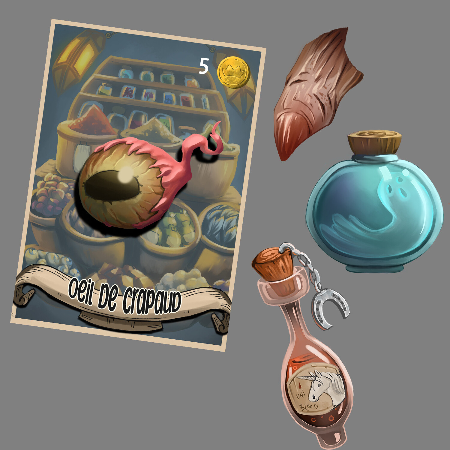 ArtStation - Potions et enchantements - Ingredients