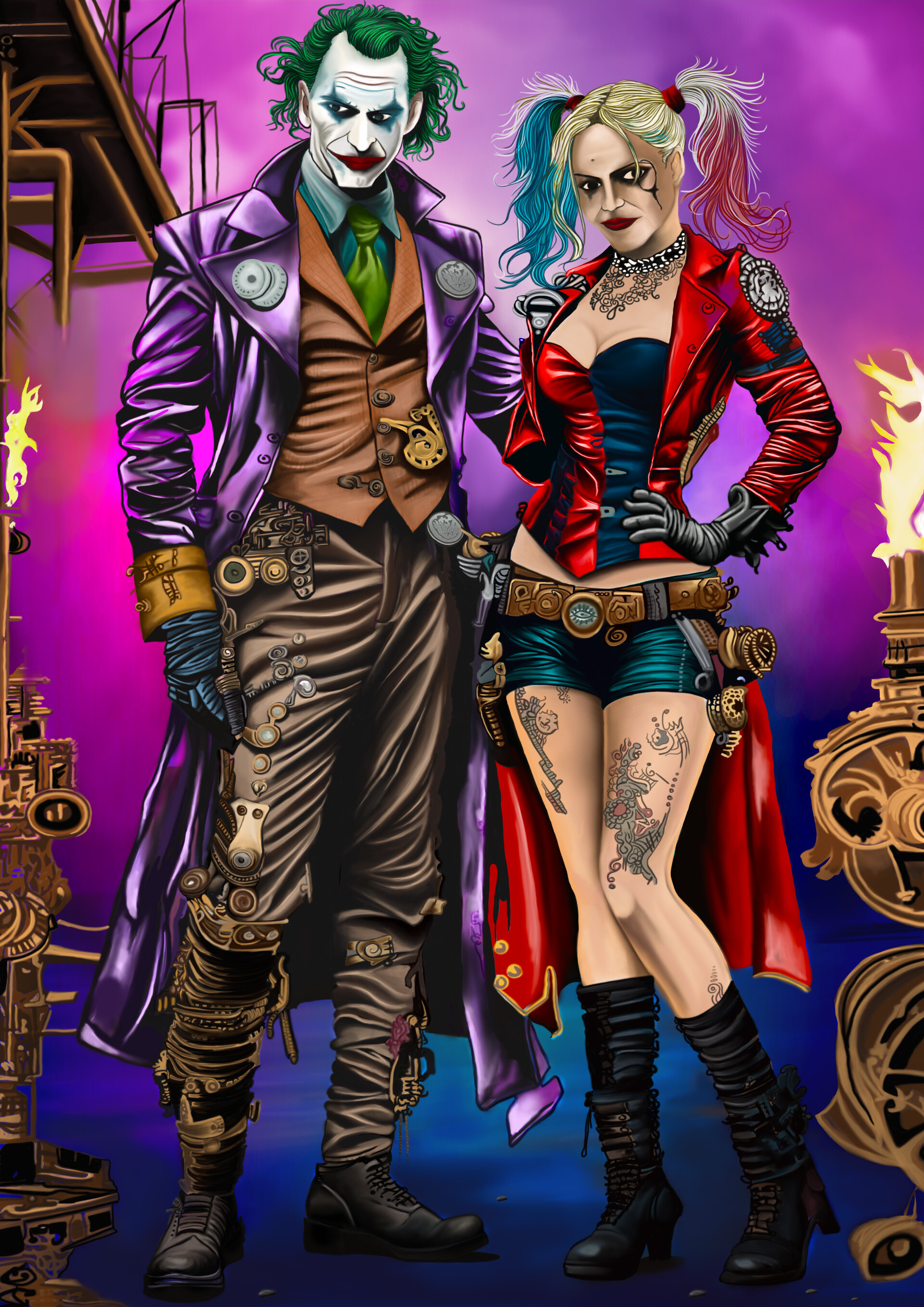 ArtStation - The Joker & Harley Quinn