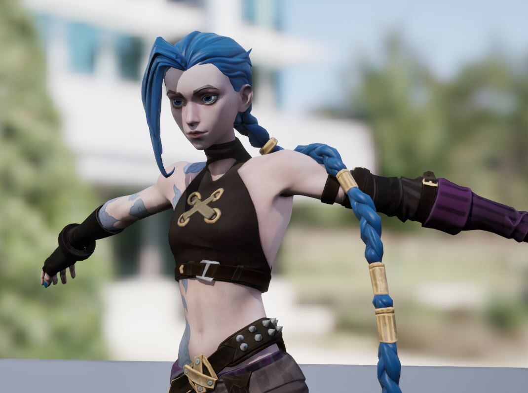 Artstation Jinx Twirl Ue5 Hair Simulation