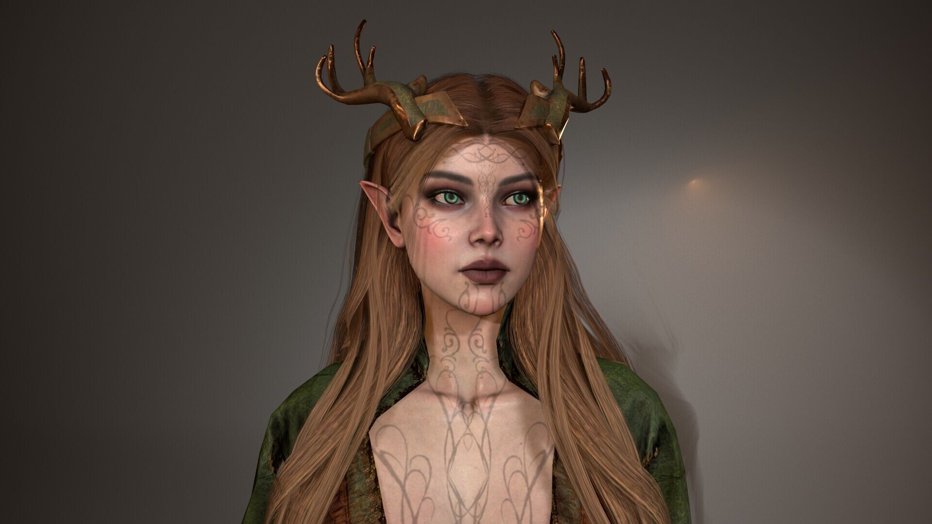 ArtStation - Forest Elf Druid Lady
