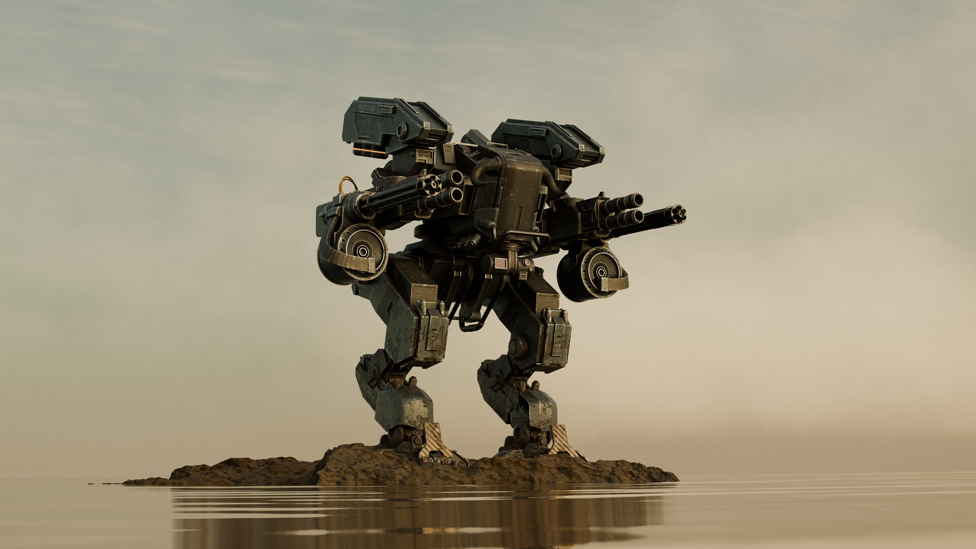 ArtStation - sci-fi armored fighting mech