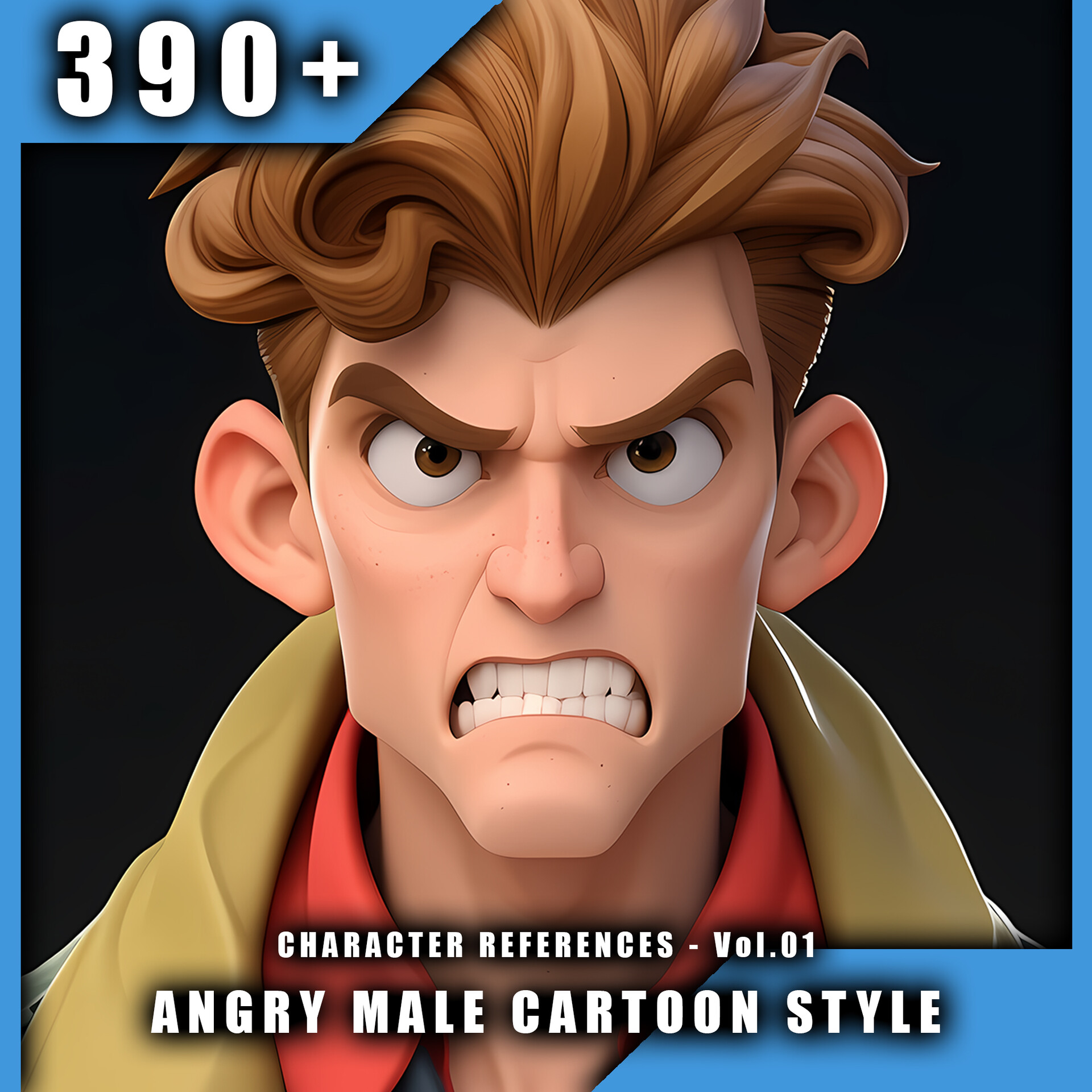 ArtStation - 390+ Angry Male Cartoon Style - Character References Vol.01