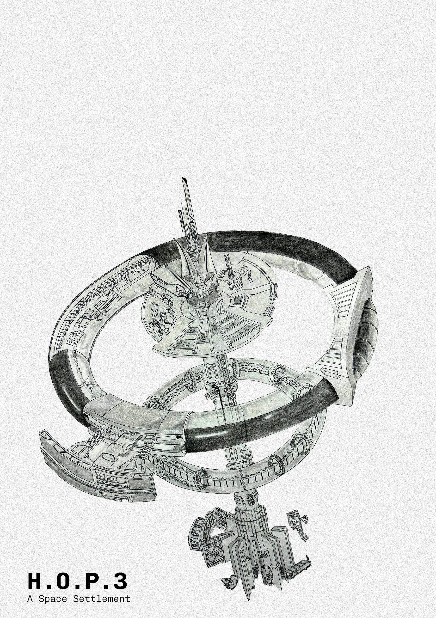 ArtStation - H.0.P.3 - A Space Settlement