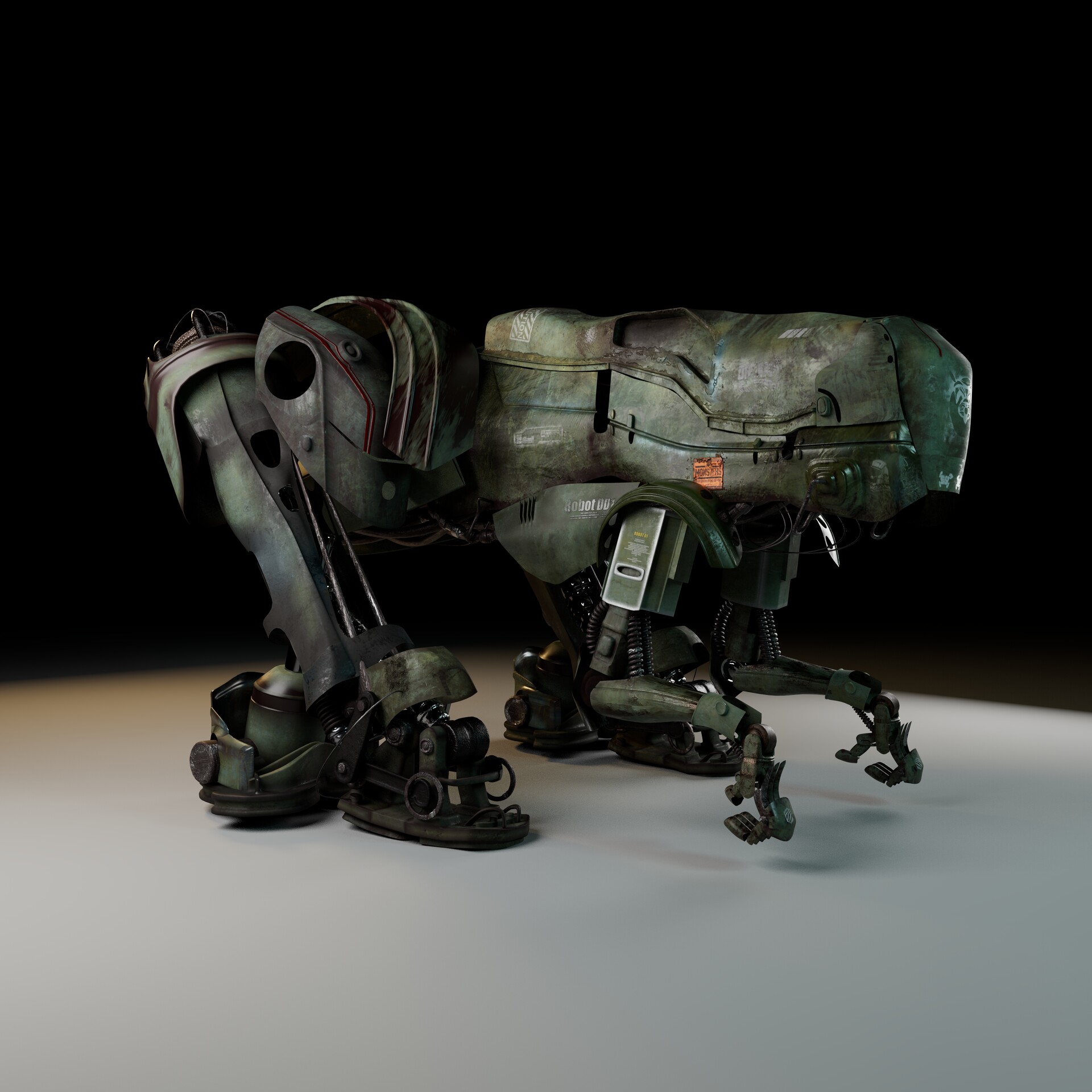 ArtStation - CONCEPT dinosaur robot modeling