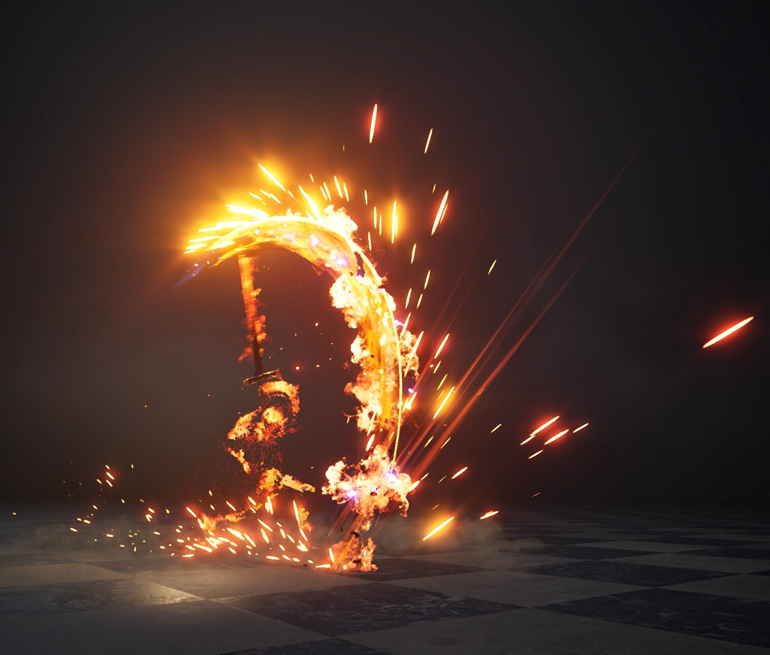 ArtStation - Flame Blade Slash