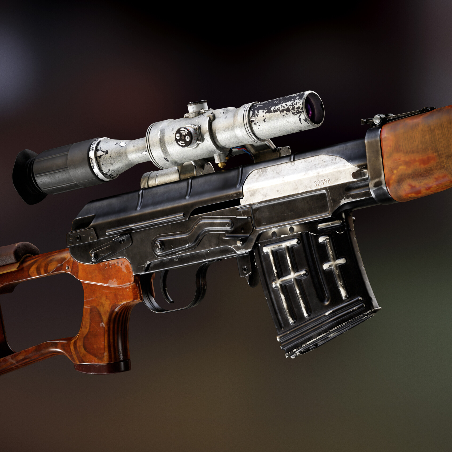 ArtStation - Military Dragunov SVD & PSO-1 Scope