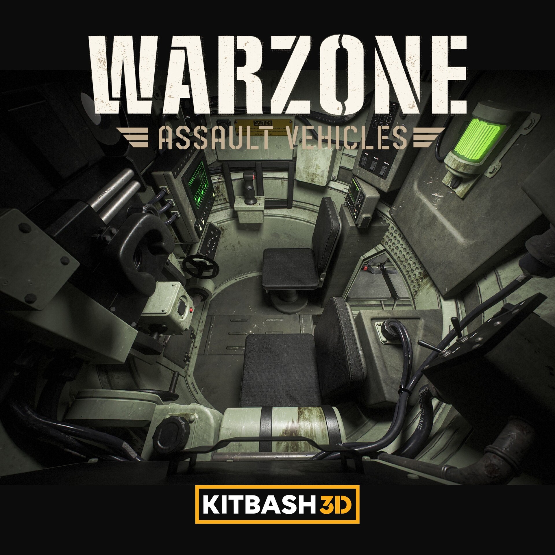 ArtStation - Kitbash3D: Assault Vehicles - Infantery Vehicle Interior - Texturing