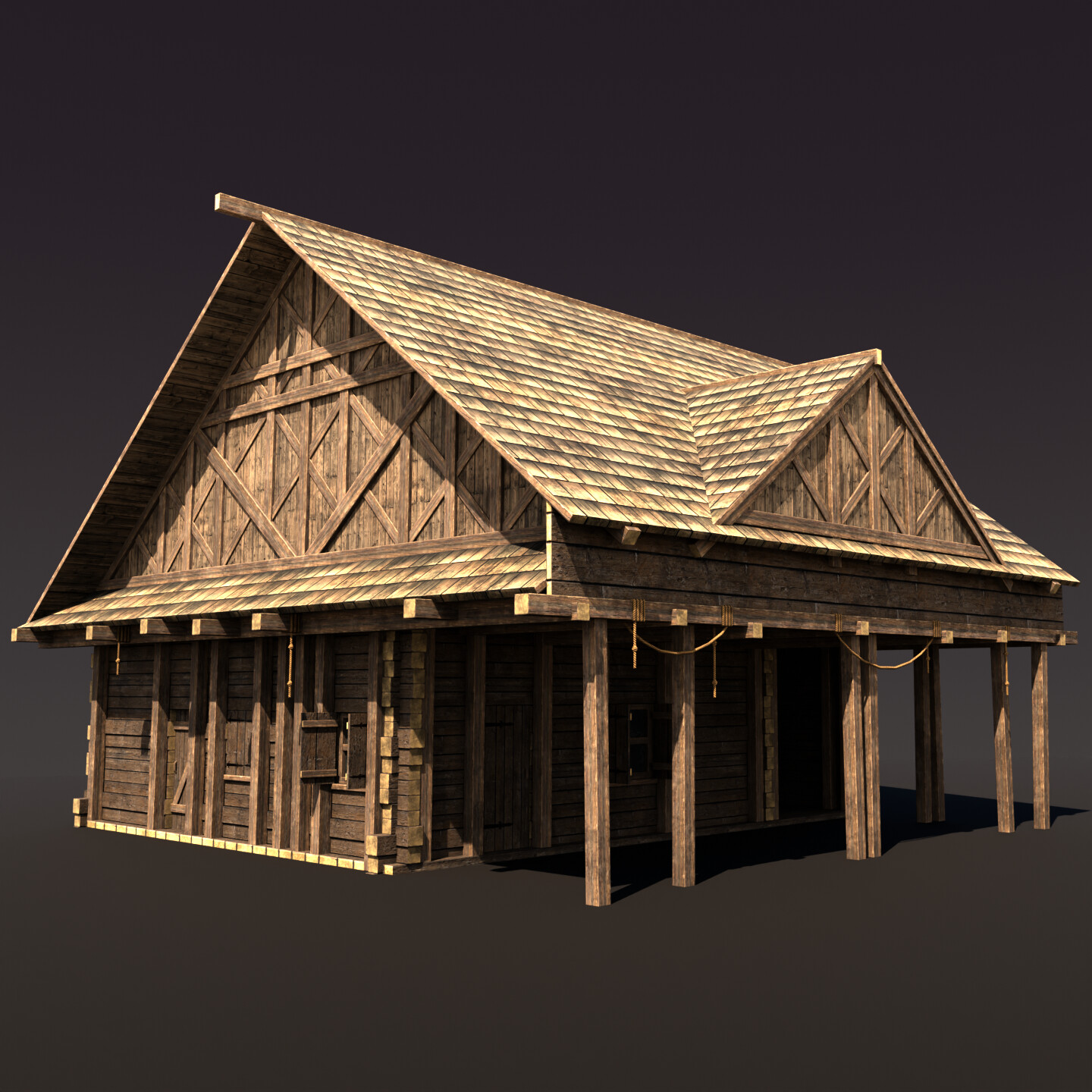 ArtStation - Western Wooden Cabins