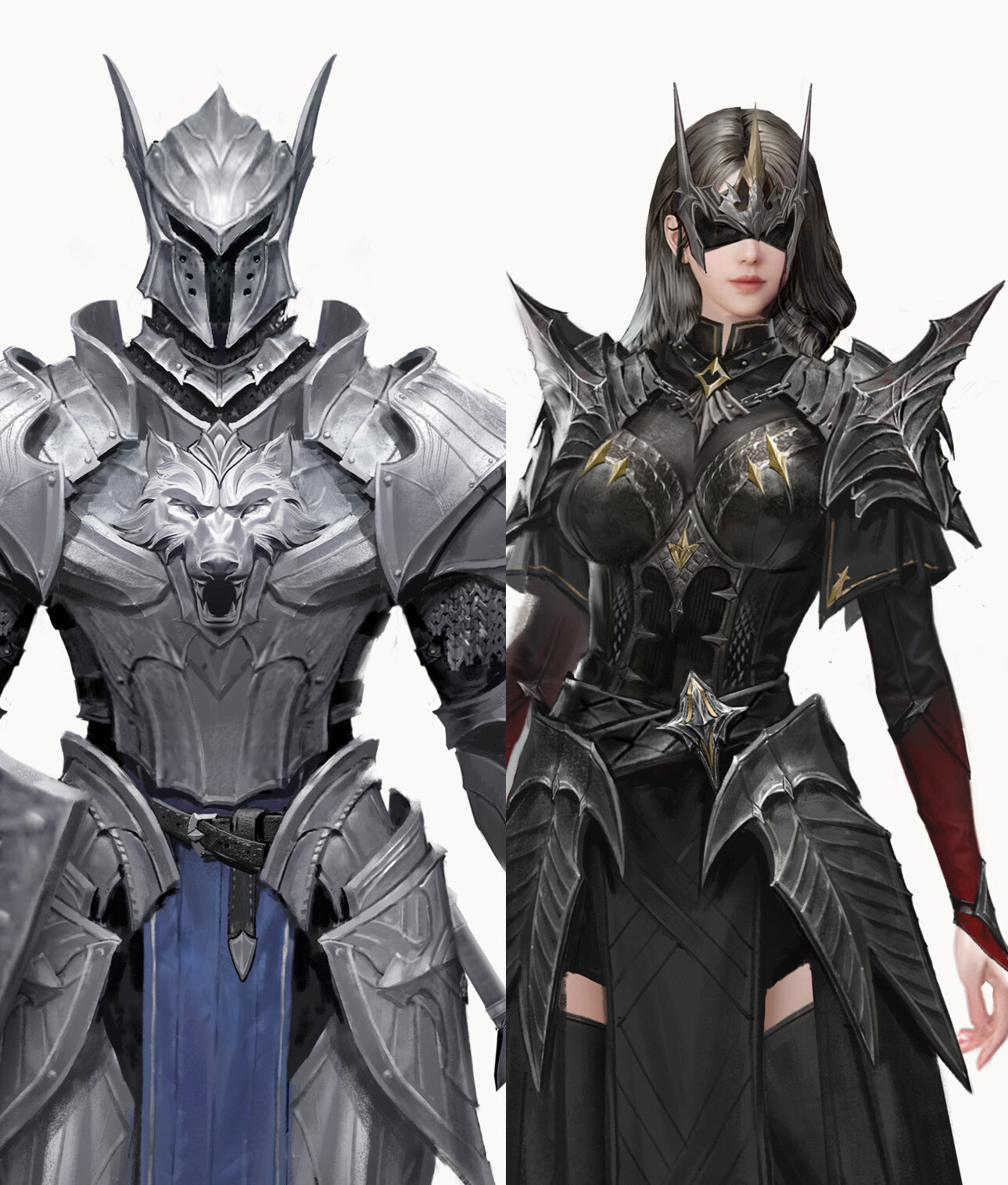 ArtStation - knight and mage