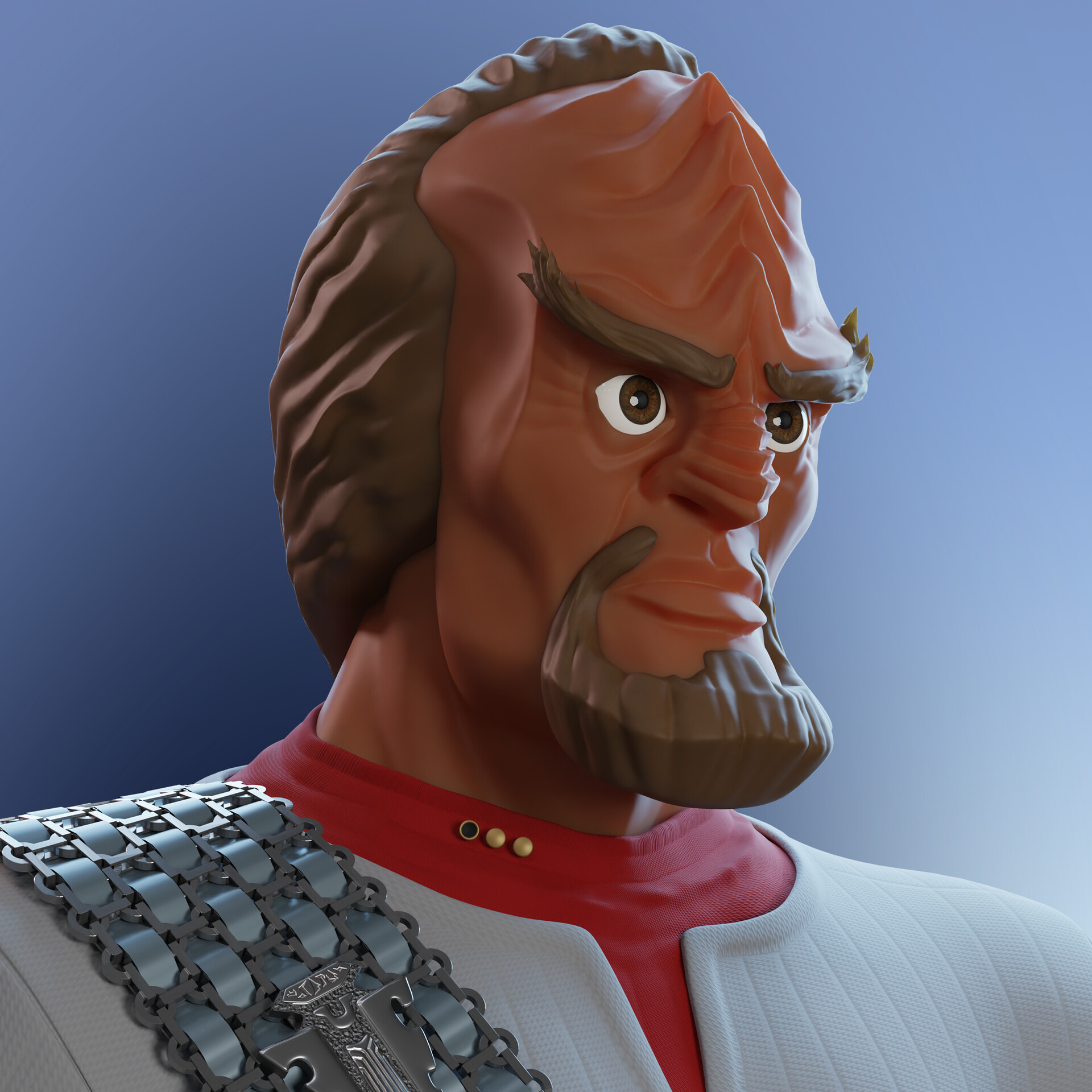 ArtStation - Worf in Star Trek: Deep Space Nine Uniform