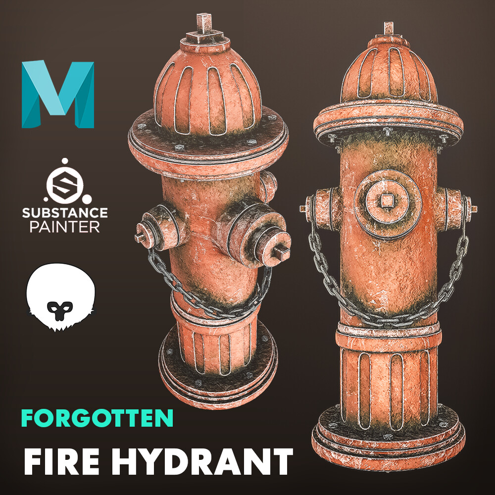 ArtStation - The Forgotten Guard – Aged Fire Hydrant