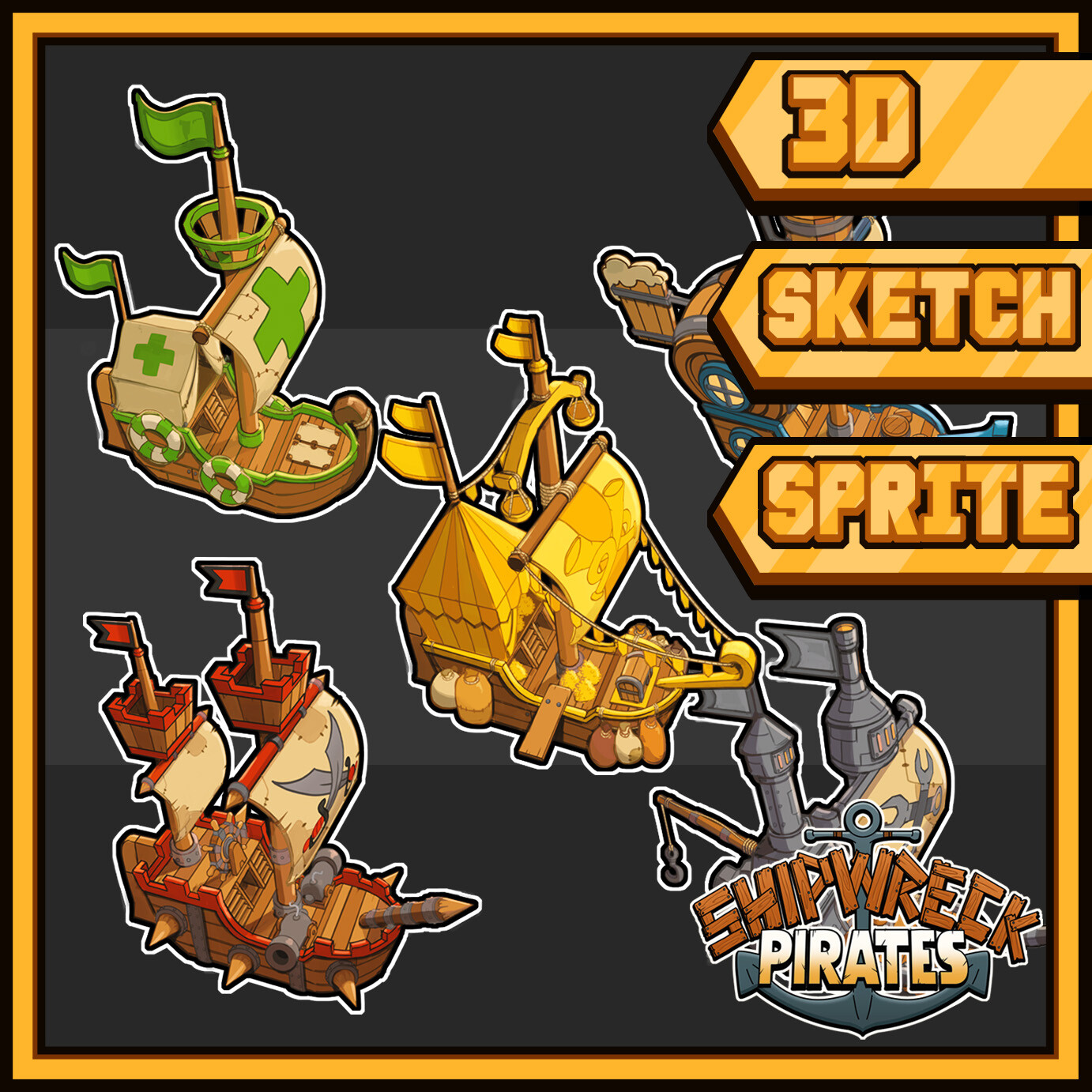 ArtStation - Sailing Ships - Prop Design