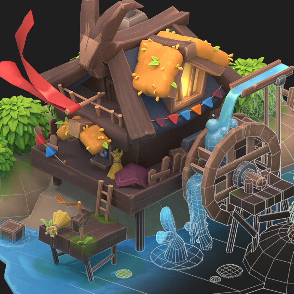 ArtStation - WaterMill - 3D model