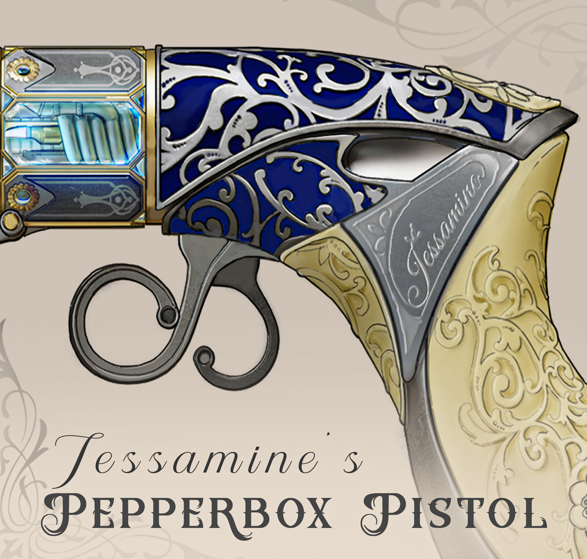 ArtStation - Jessamine's Pepperbox Pistol