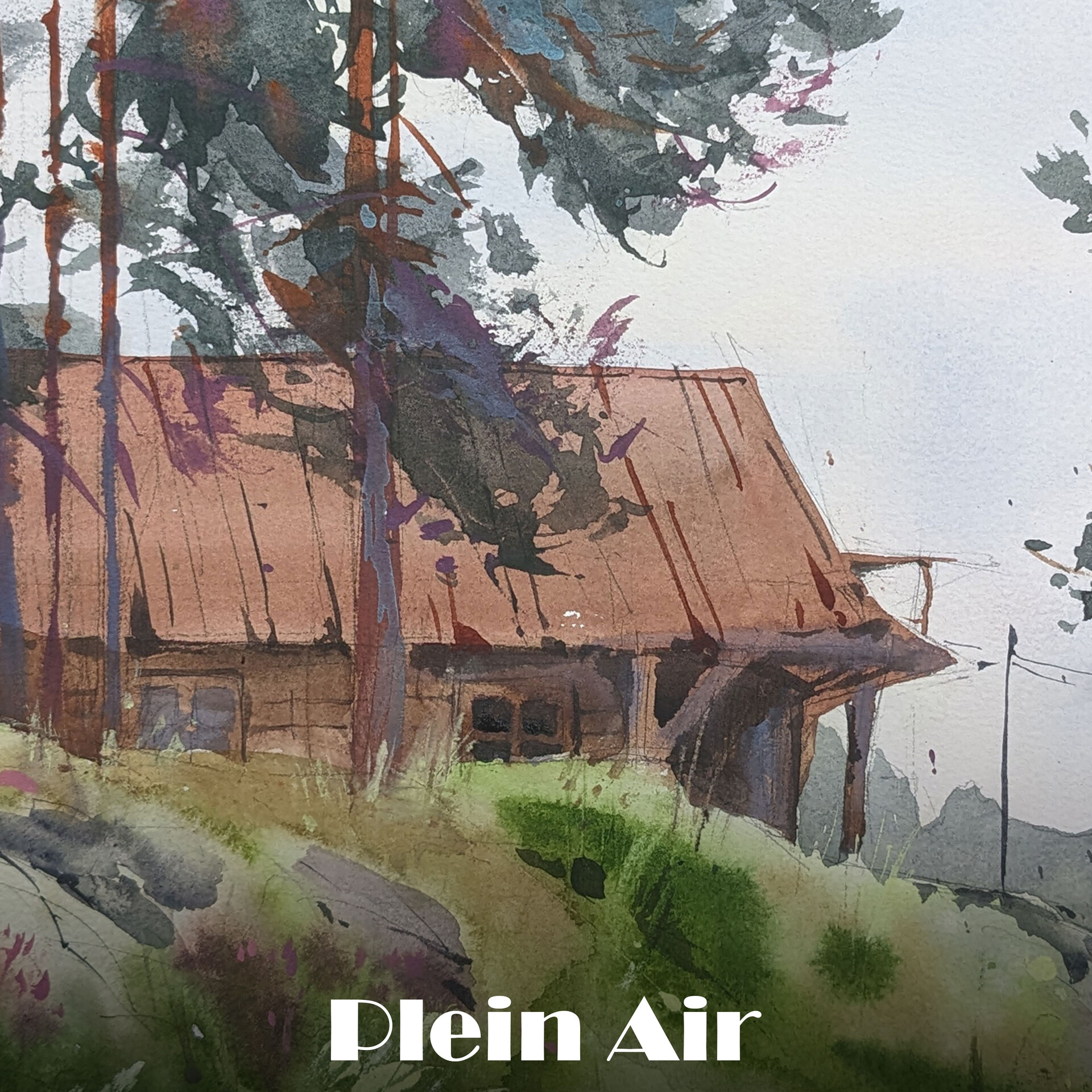 ArtStation - Watercolour Plein Air - Trees studies