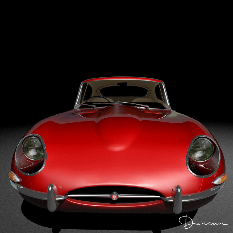 ArtStation - Jaguar E-Type (Hard Surface Modeling)