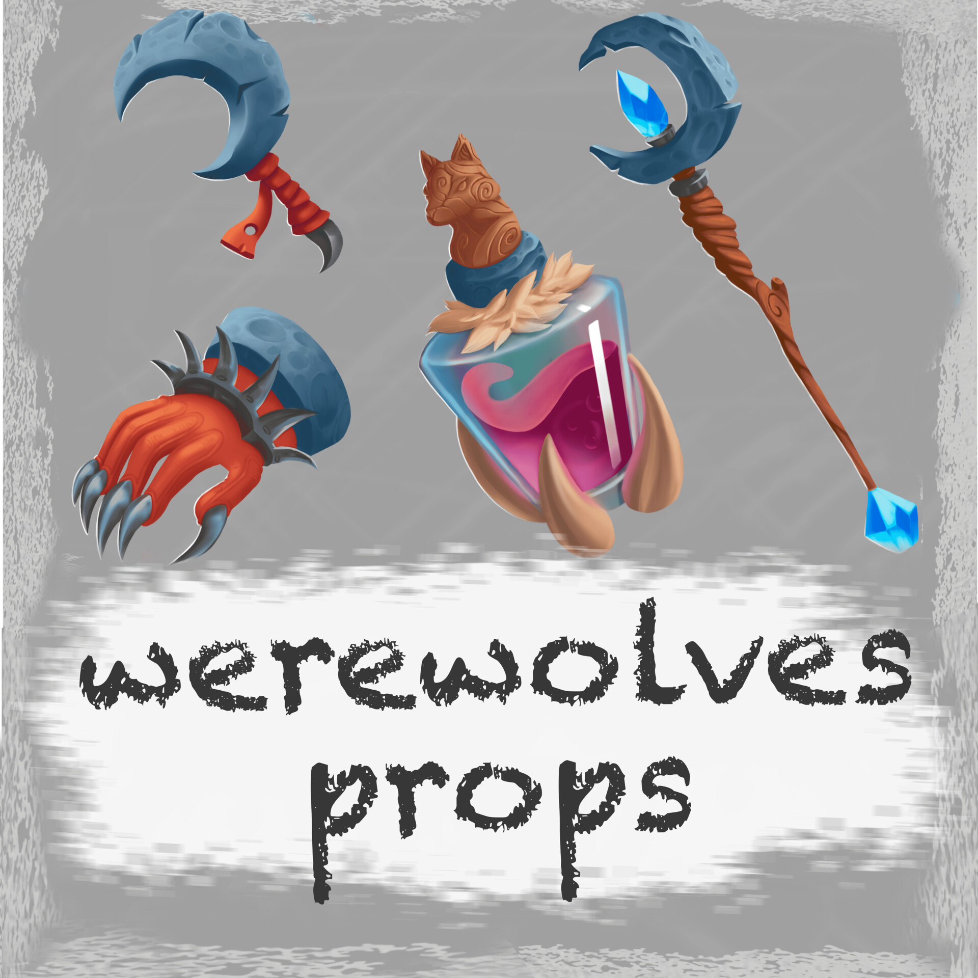 ArtStation - Werewolves props