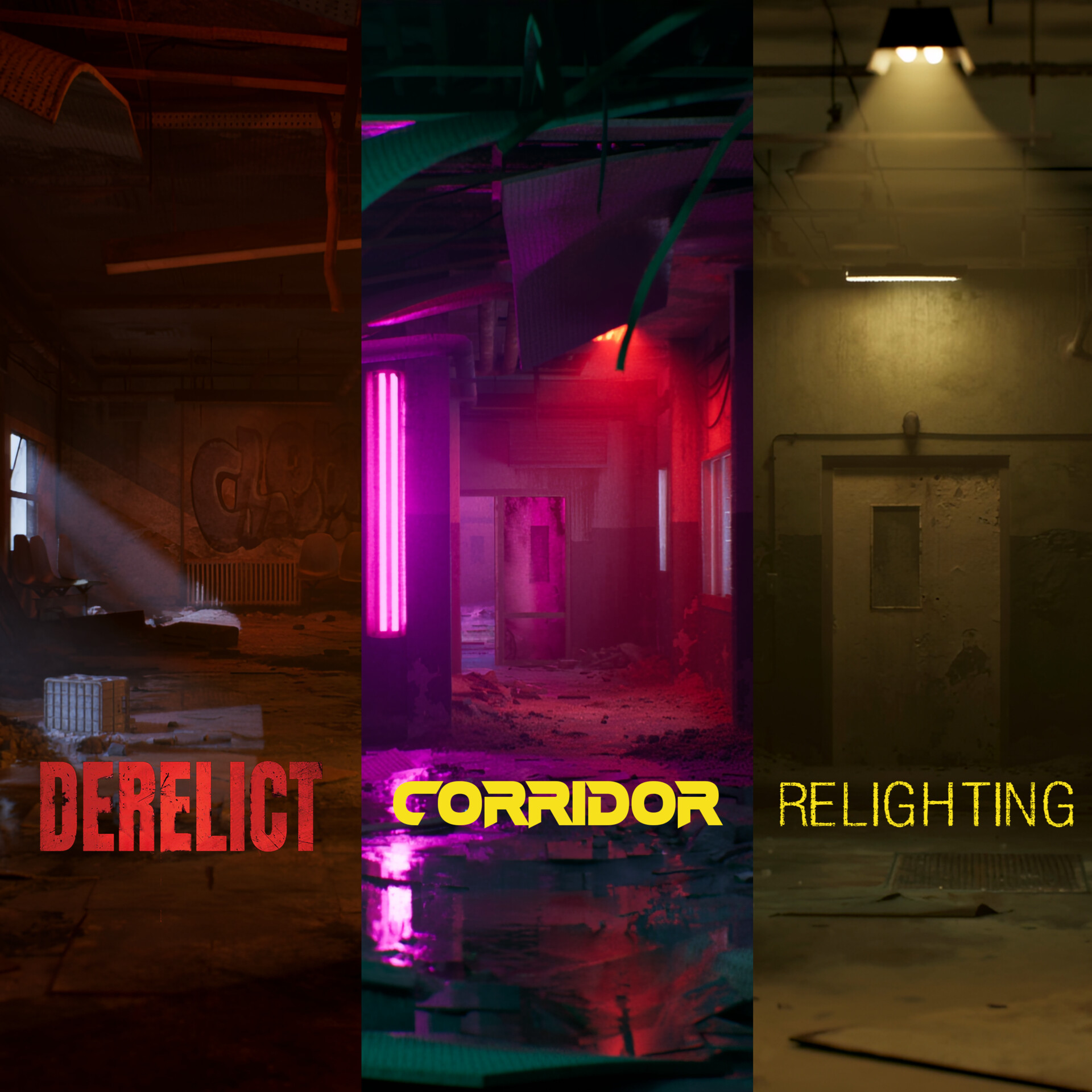 ArtStation - Derelict Corridor - Relighting-UE5