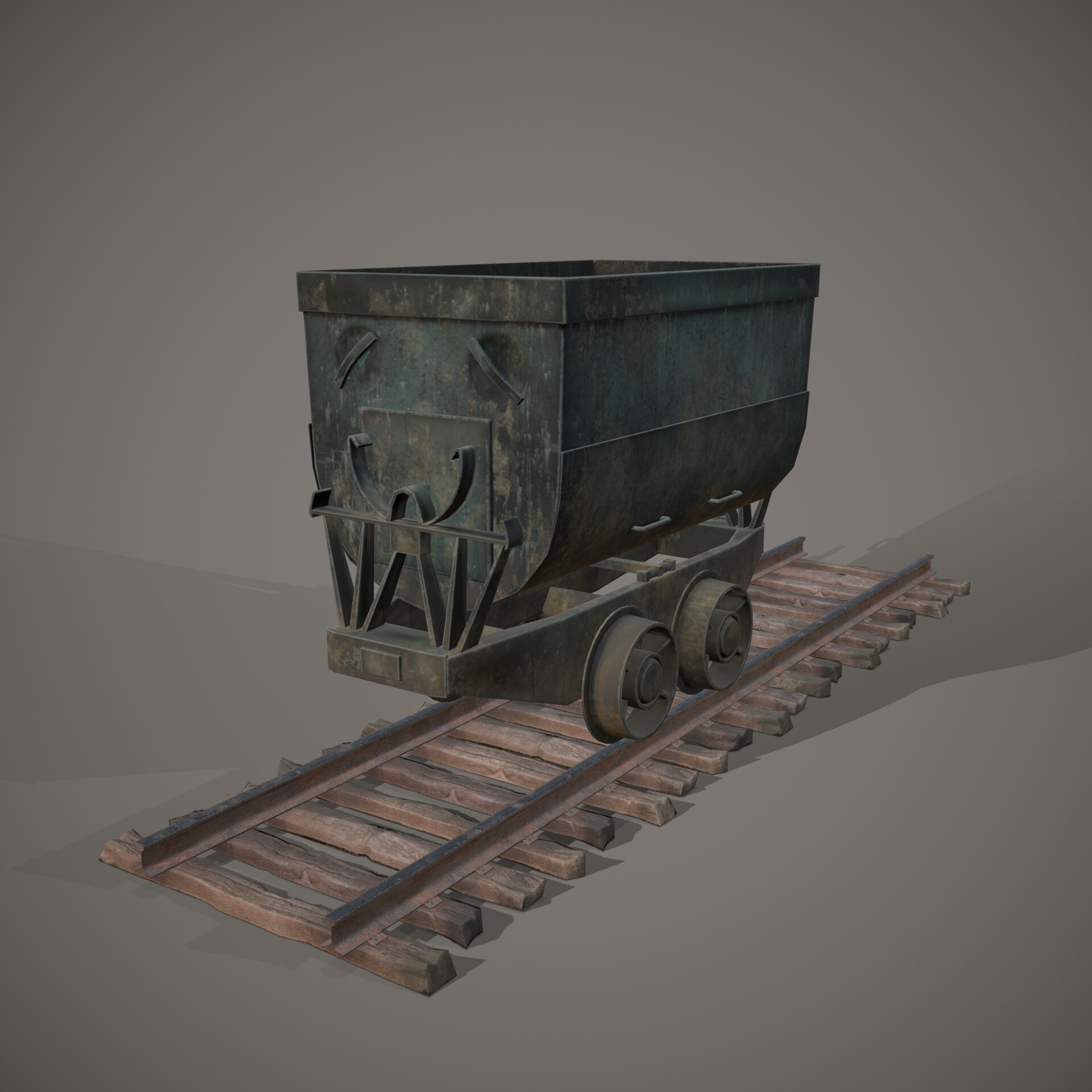 ArtStation - Wagon and railway