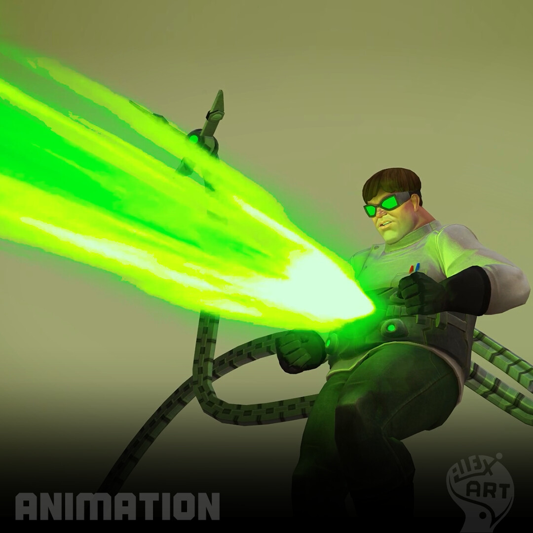 ArtStation - Doc Ock Nuclear Beam | Maya Animation