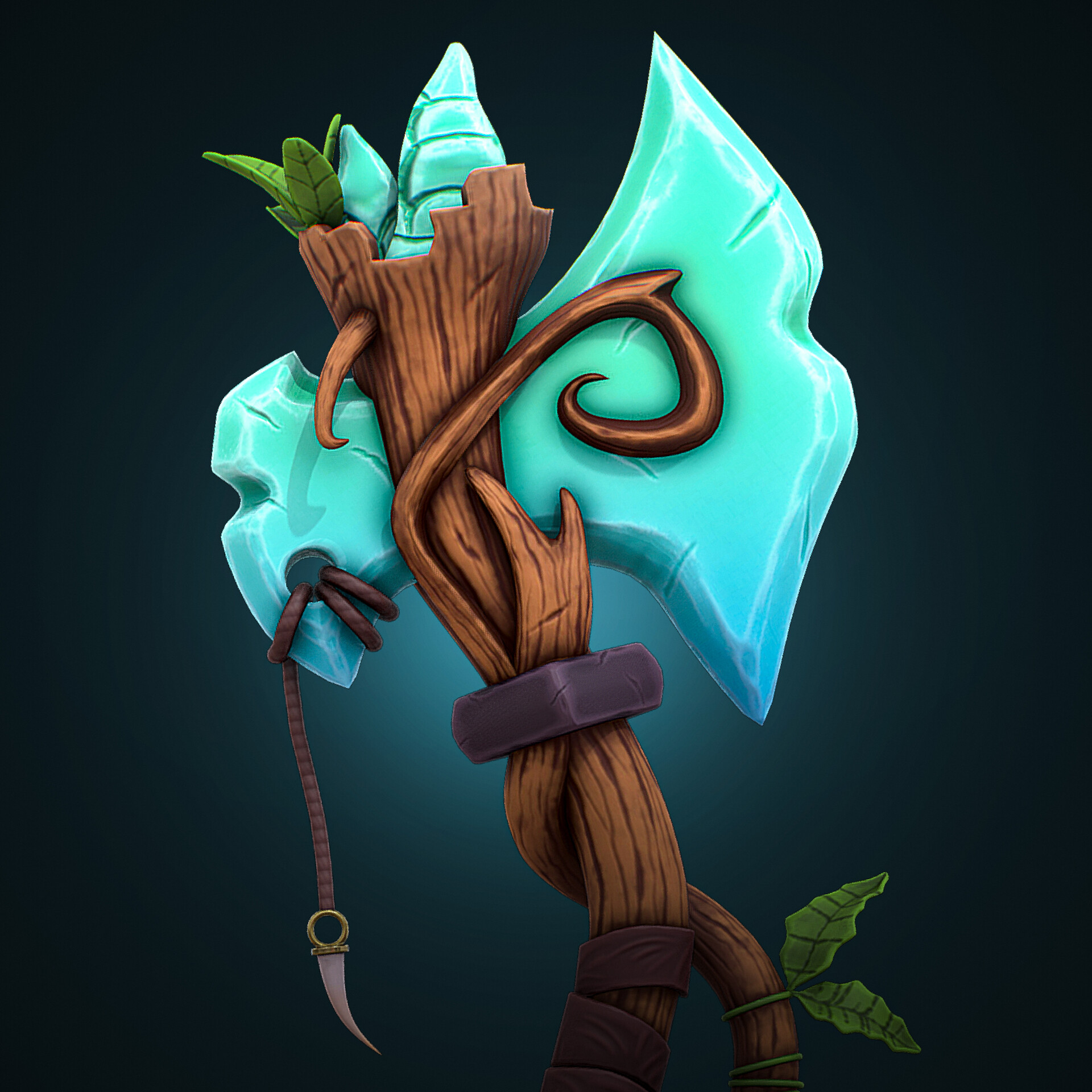 ArtStation - Stylized Crystal Axe