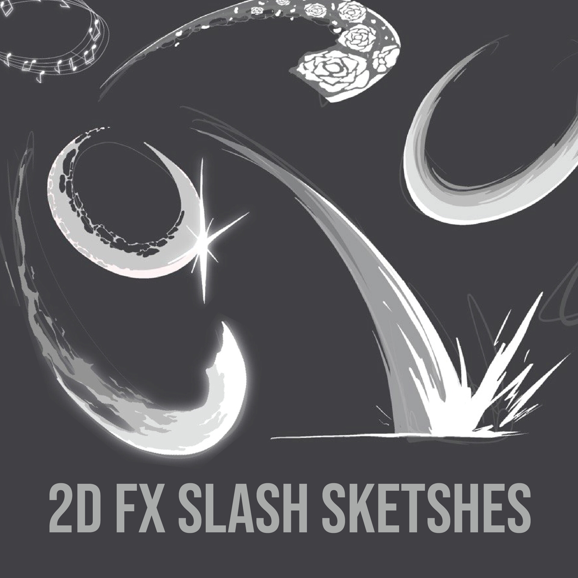 ArtStation - 2D FX Slash Sketches