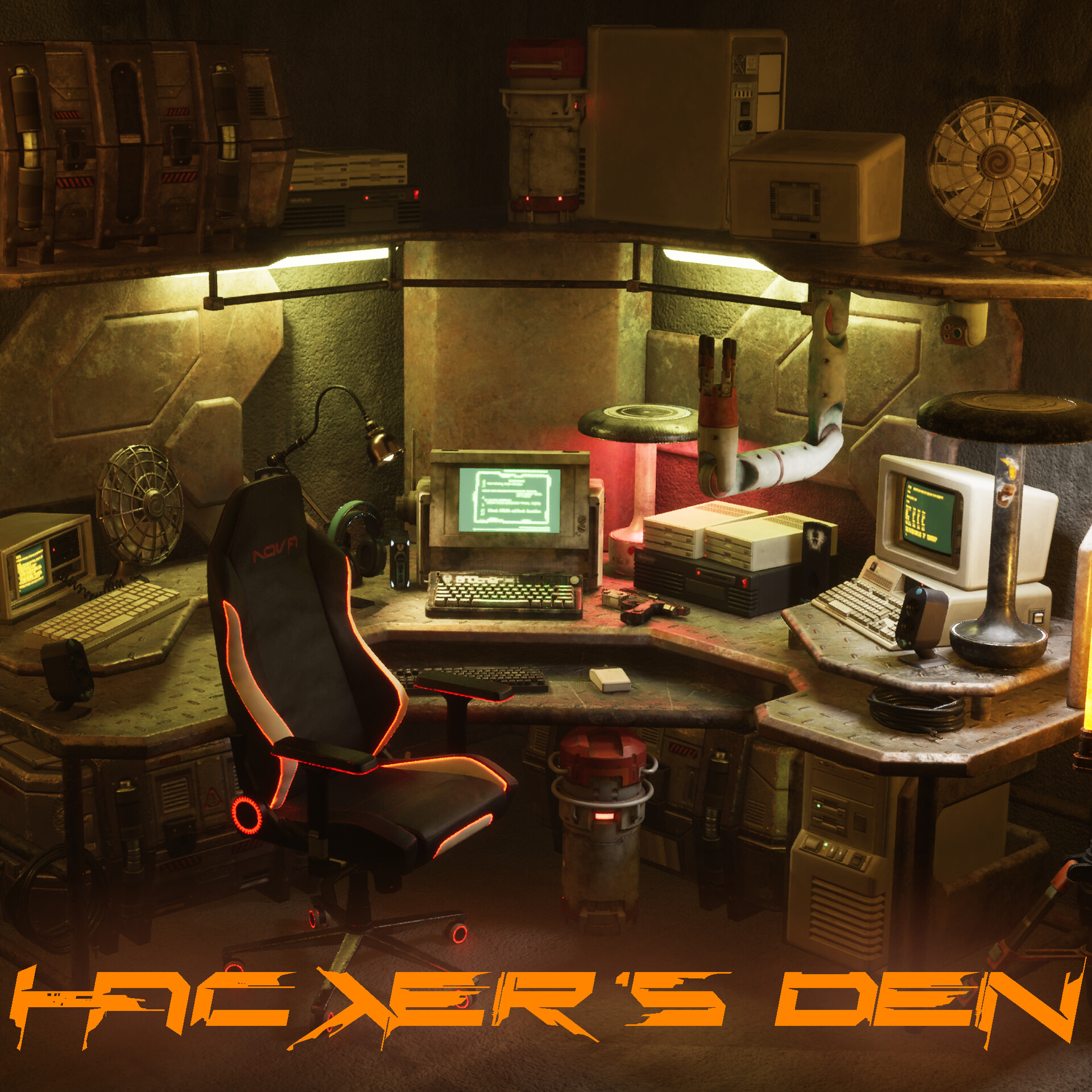 ArtStation - Sci-Fi Hacker's Den