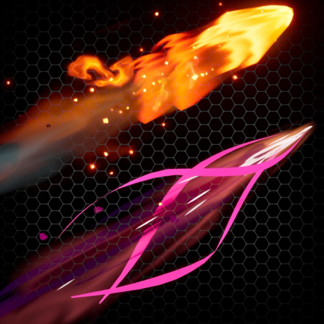 ArtStation - Fire and Magic Projectile VFX