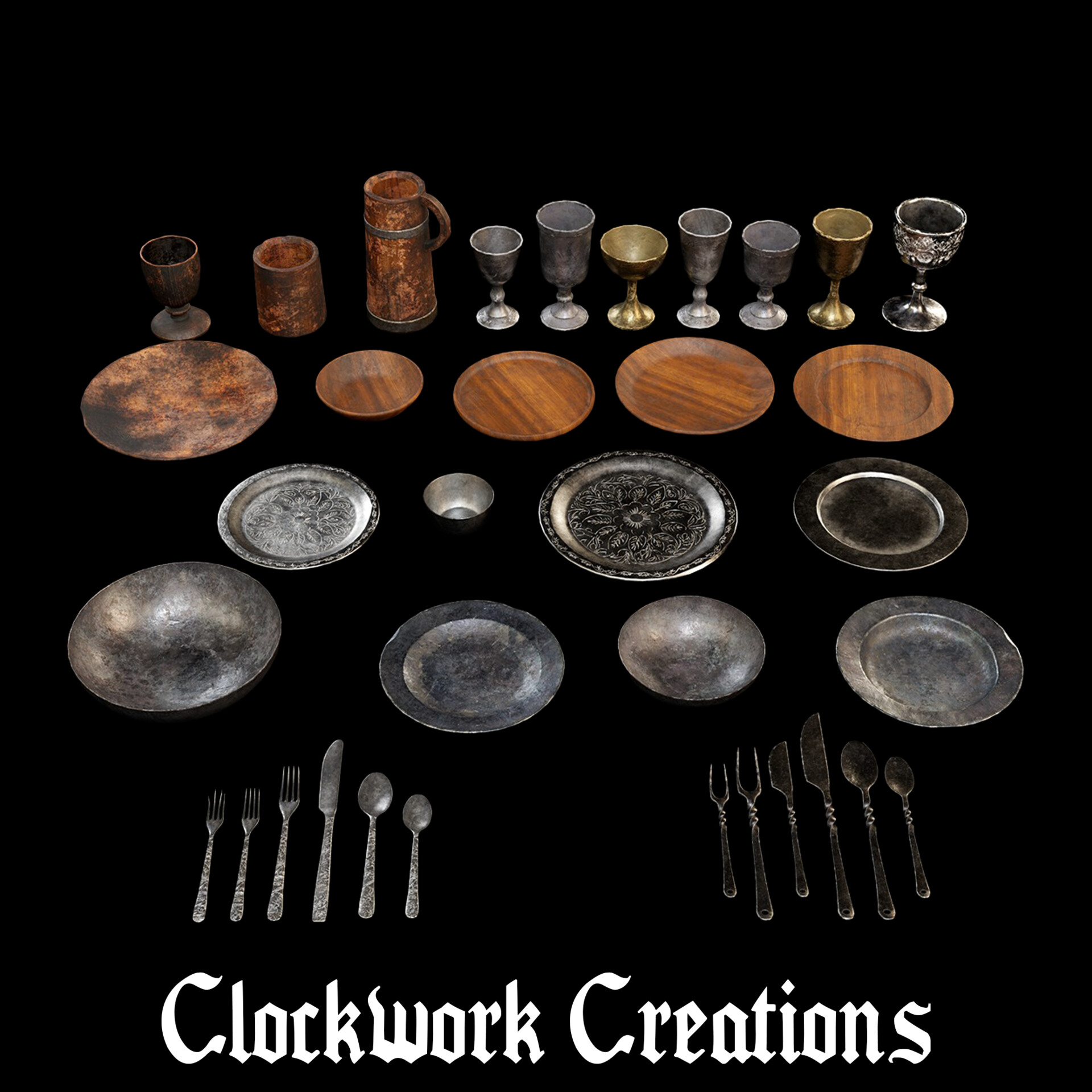 ArtStation - Medieval Tableware Pack