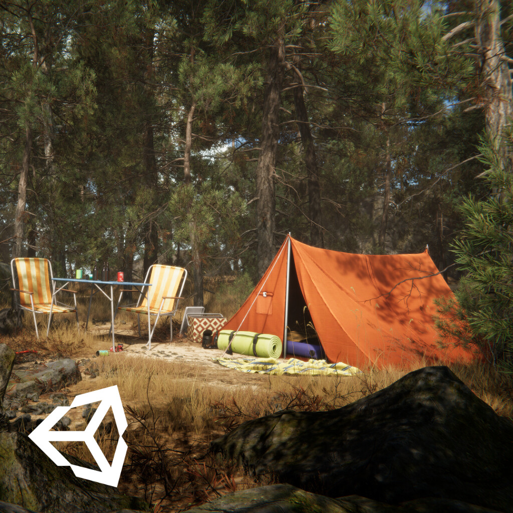 ArtStation - Pine Forest Camp Site
