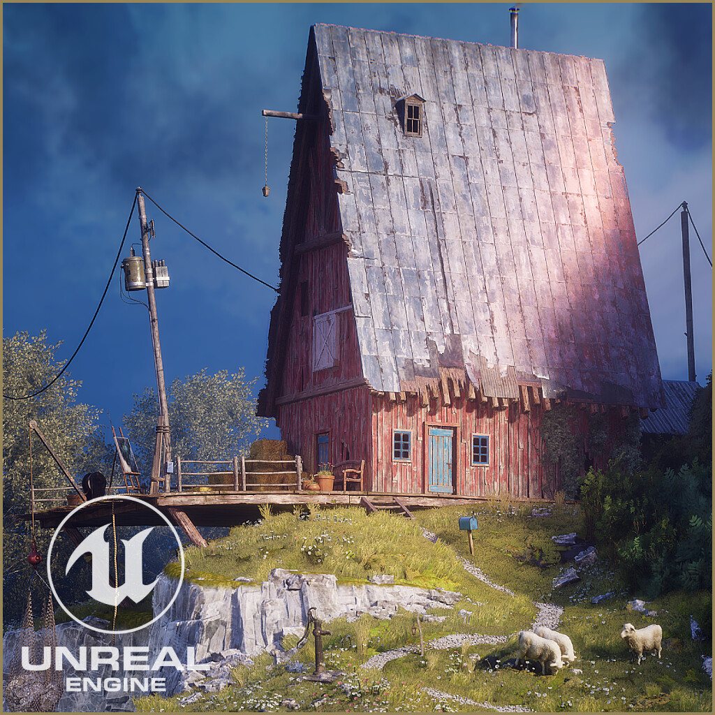 ArtStation - Present Moment Farm │ 3D Game Environment.
