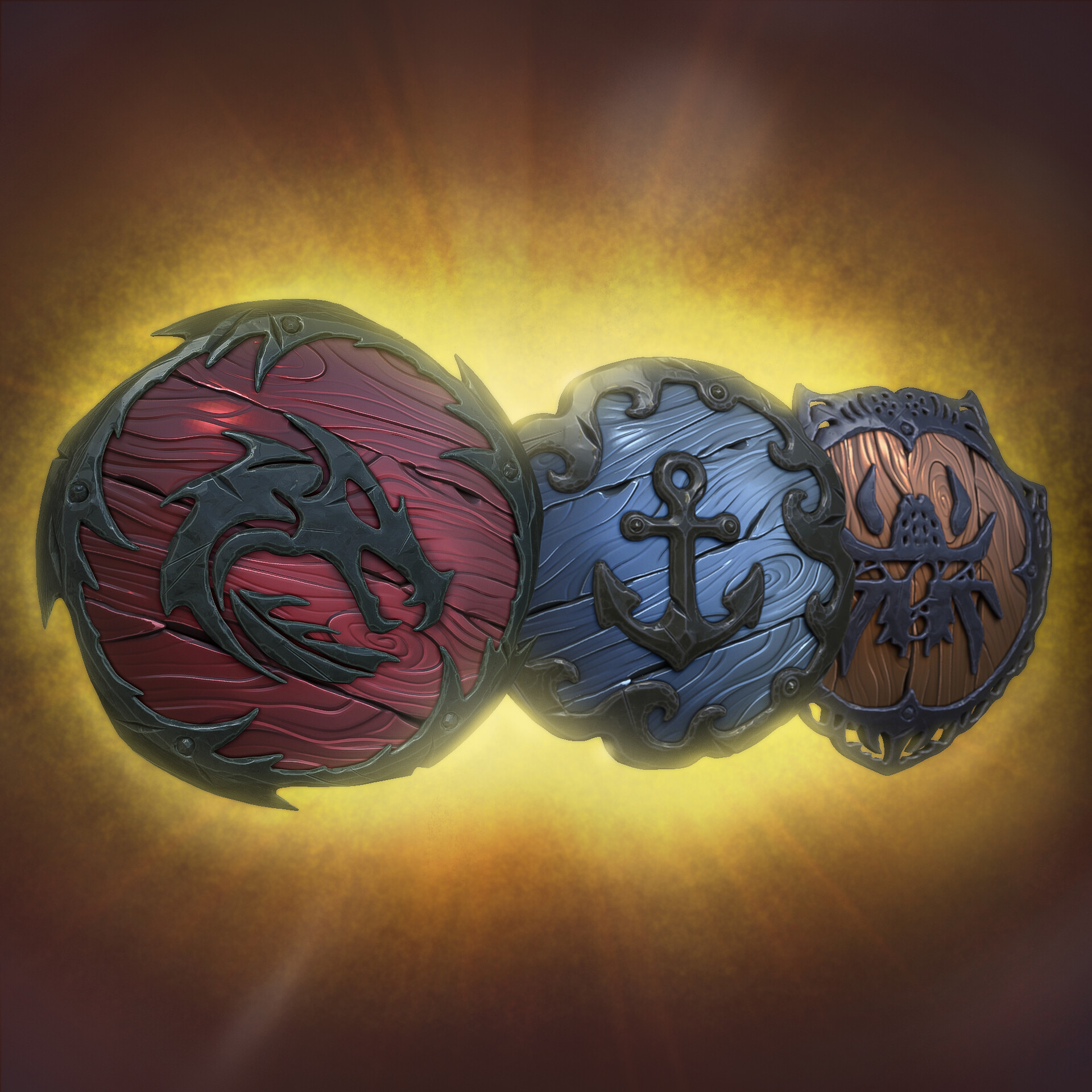 ArtStation - Stylized Shields