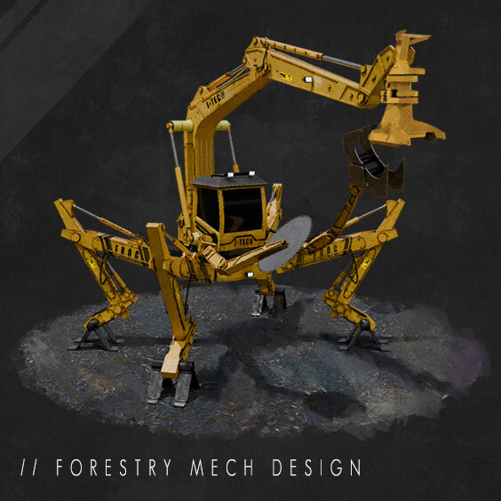 ArtStation - Atomhawk Forestry Mech Brief
