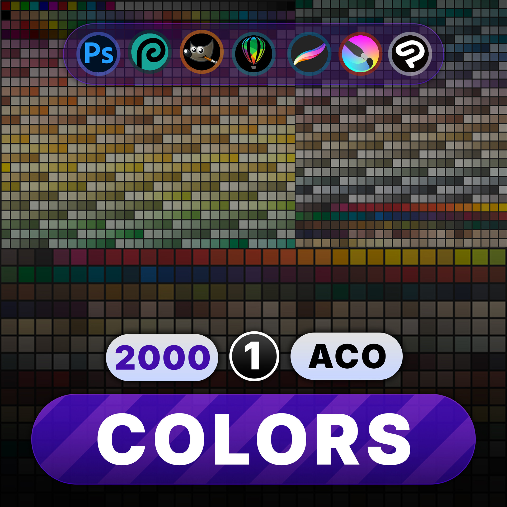 ArtStation - MEGA COLORS PACK #1 | 2000+