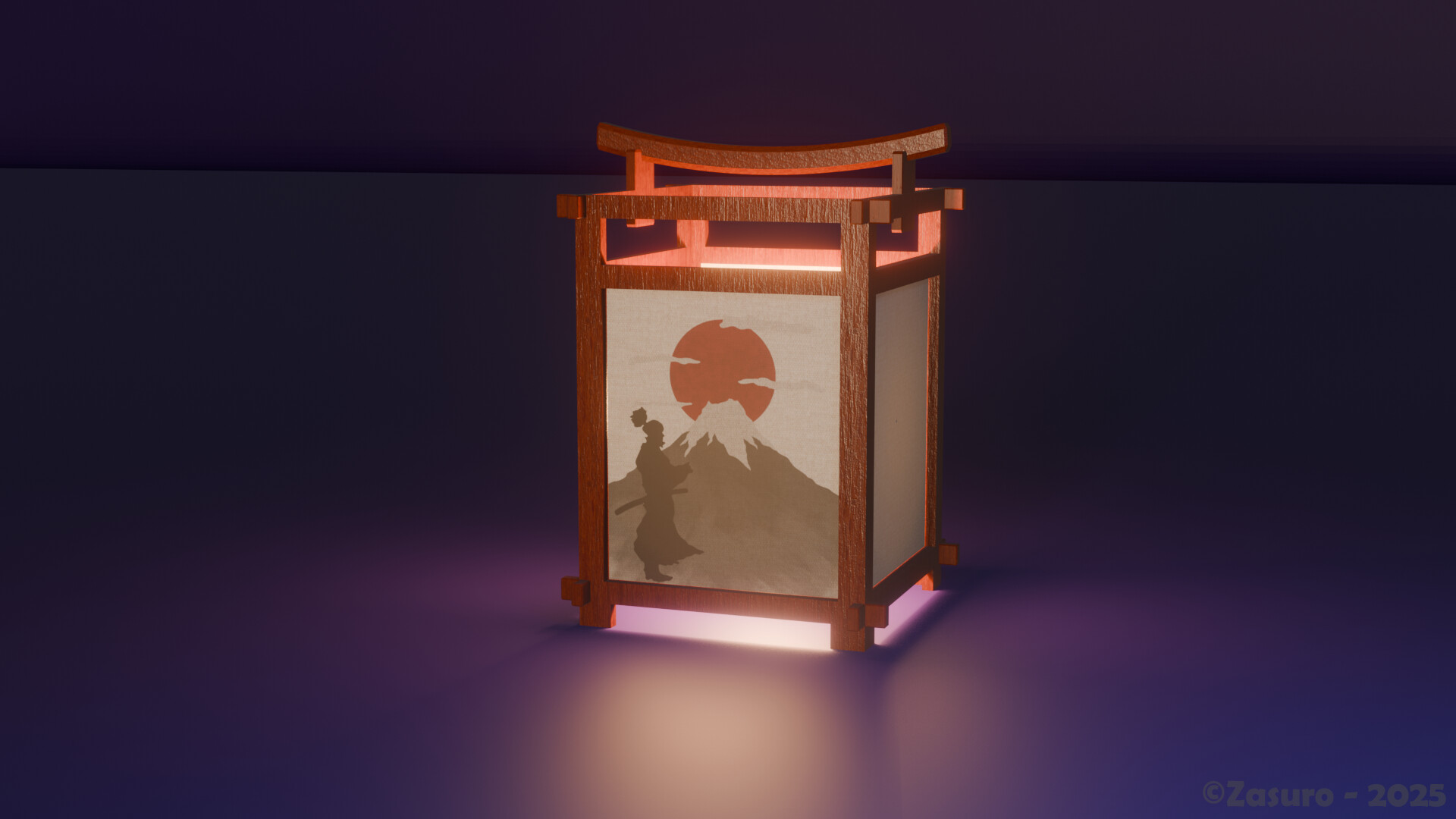 ArtStation - 3D Wooden Japanese Lantern
