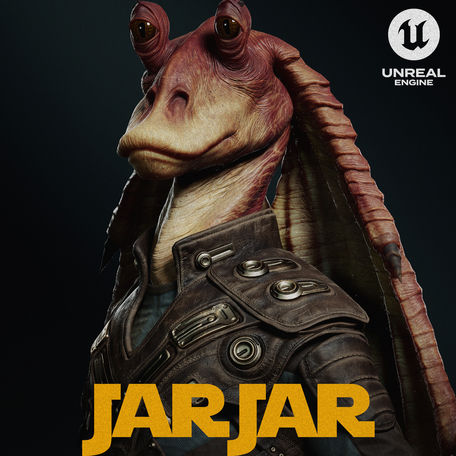 ArtStation - Jar Jar Reimagined – Real-Time Character Art