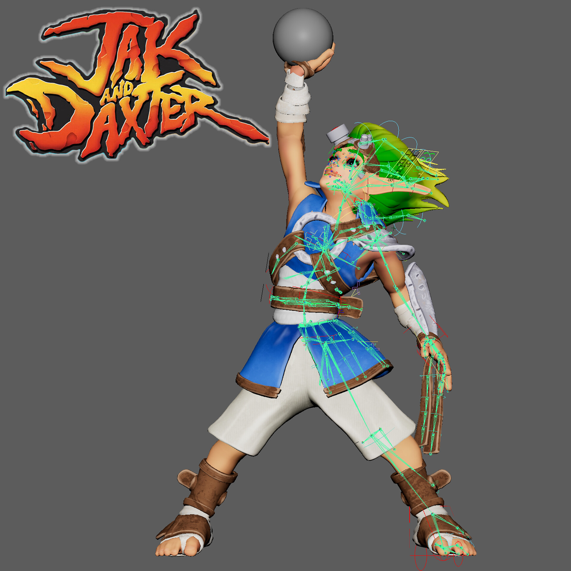 ArtStation - Jak Rig/Animation [Jak and Daxter]