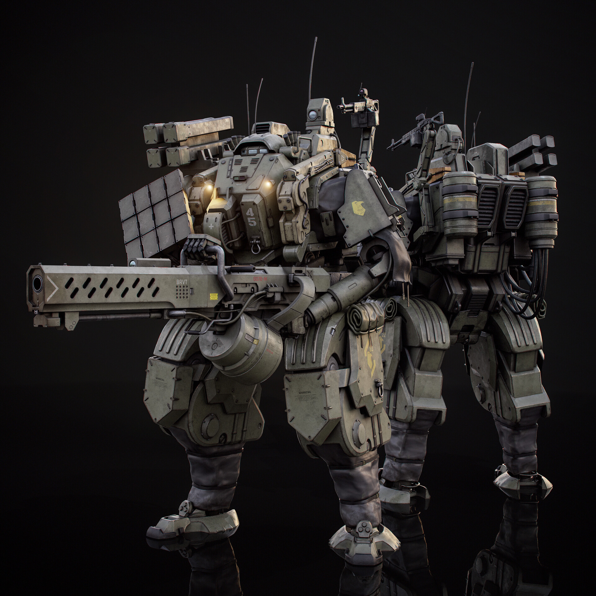 ArtStation - The 45 - Bipedal Mech