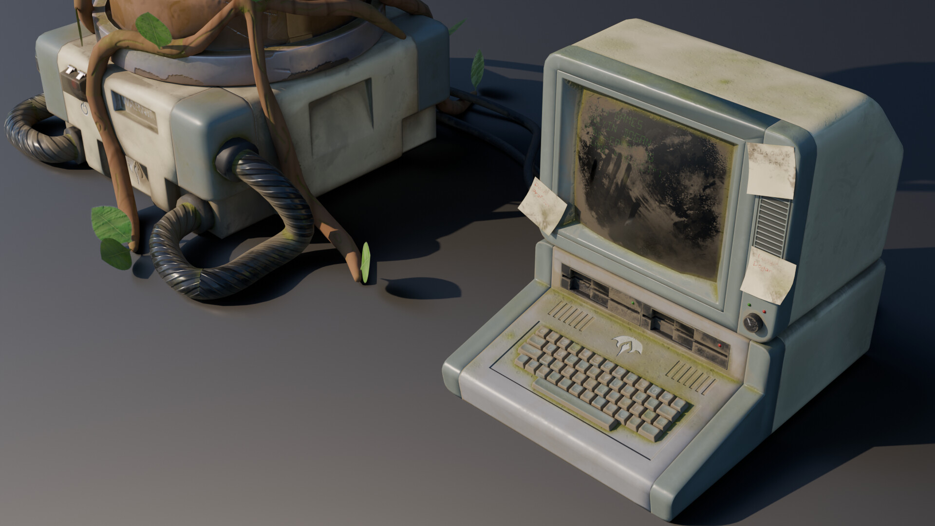 ArtStation - Abandoned lab computer