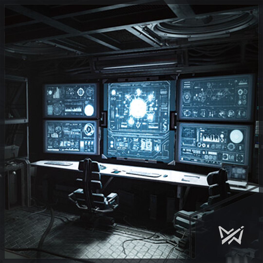 ArtStation - Sci-Fi Monitoring Room - UE5 | Gamedev Bootcamp | Isaev Workshop